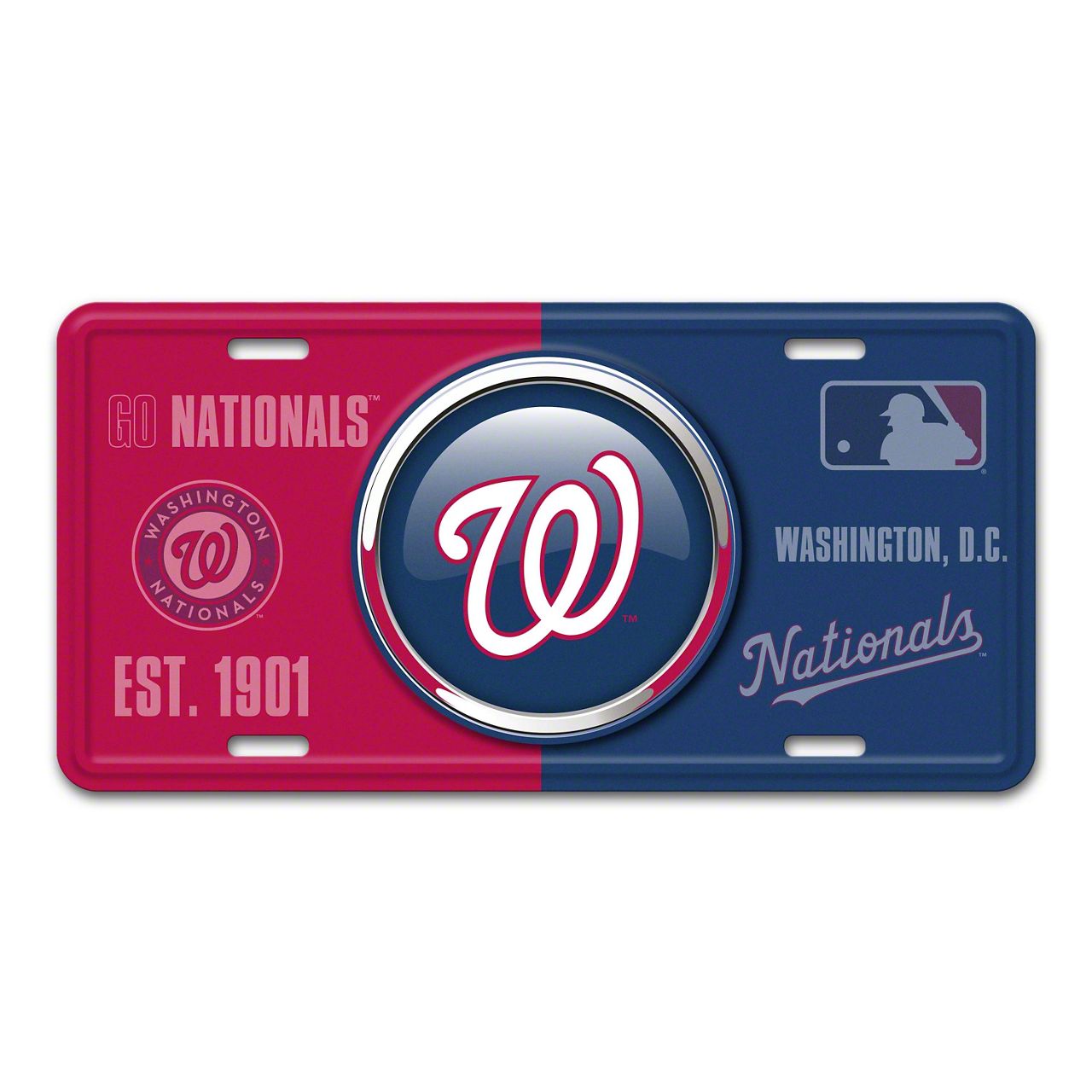 Universal AM Embossed Metal License Plate with Washington Nationals ...