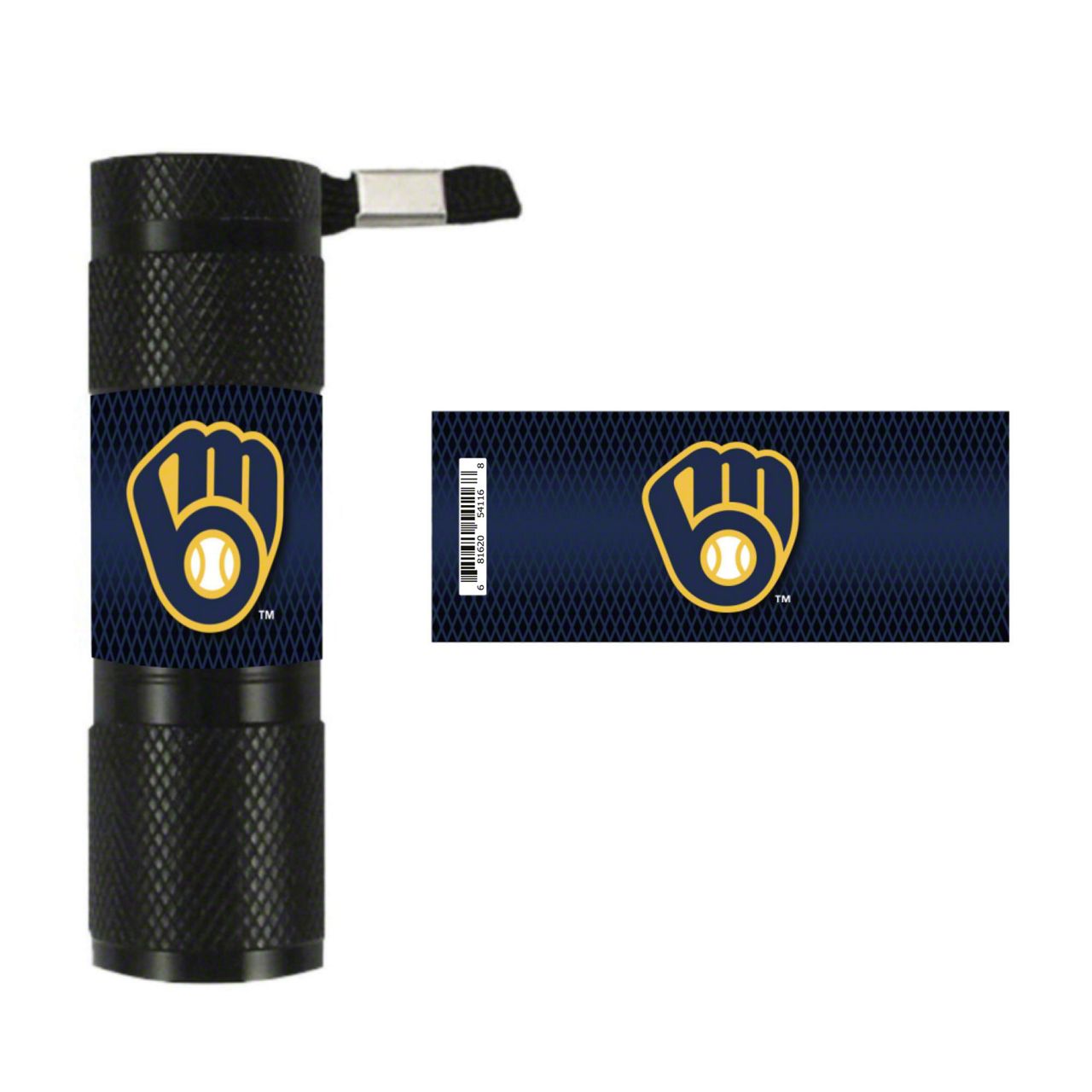 Universal AM Flashlight with Milwaukee Brewers Logo; Navy - Free Shipping