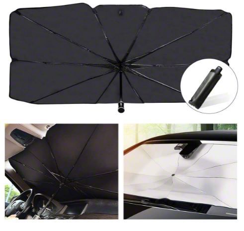Universal AM Foldable Windshield Sun Shade Reflector Umbrella; 57-Inch ...
