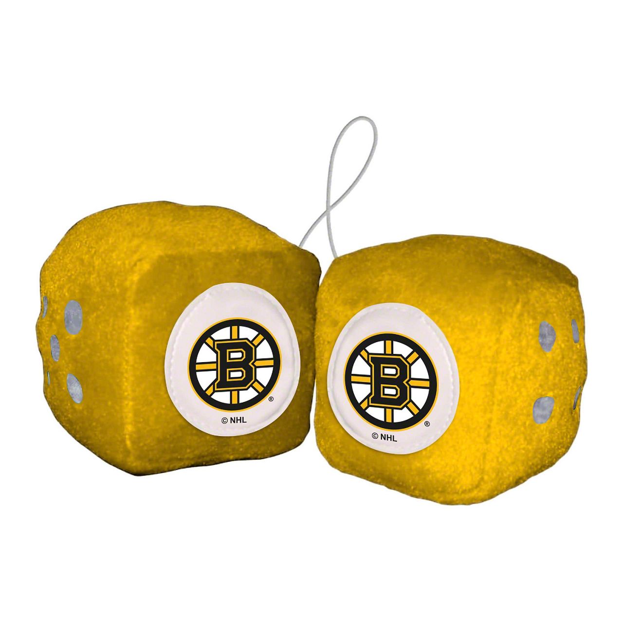 Universal AM Fuzzy Dice with Boston Bruins Logo; Yellow (Universal ...