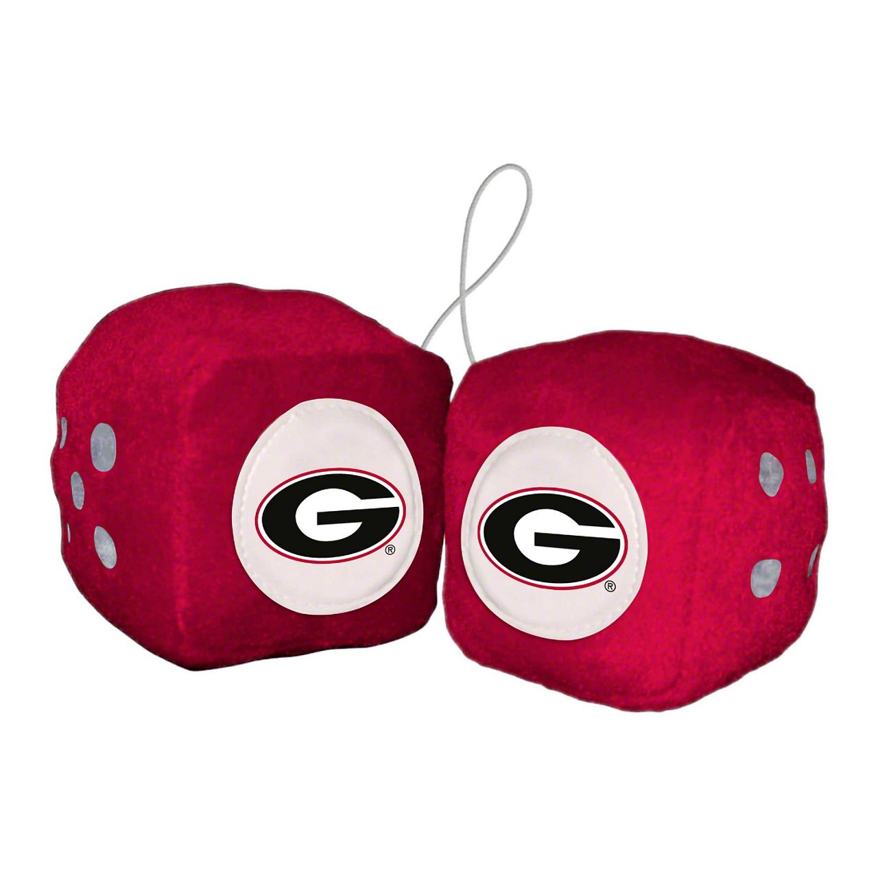 Universal AM Fuzzy Dice with University of Georgia Logo; Red (Universal ...
