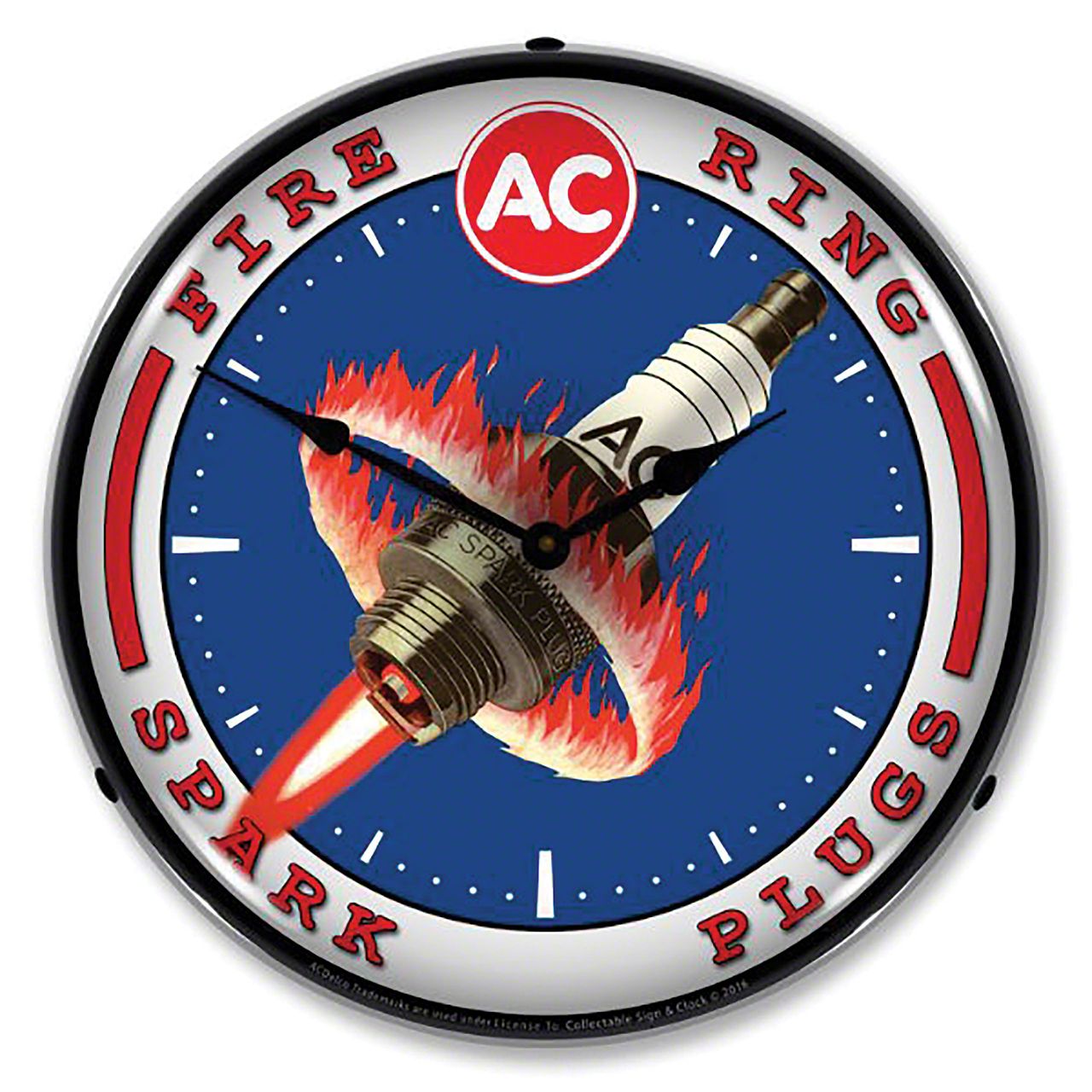 Universal AM LED Clock; AC Spark Plugs - Free Shipping