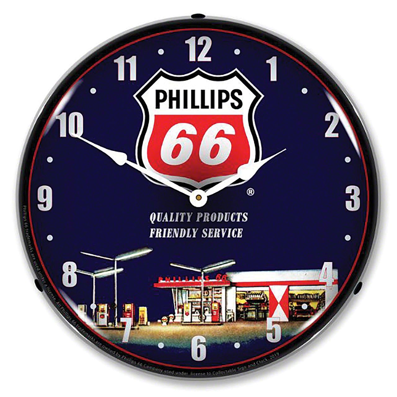 Universal AM LED Clock; Phillips 66 Gas Station - Free Shipping