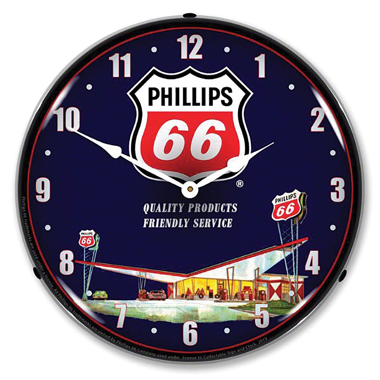 Universal AM LED Clock; Phillips 66 Gas Station - Free Shipping