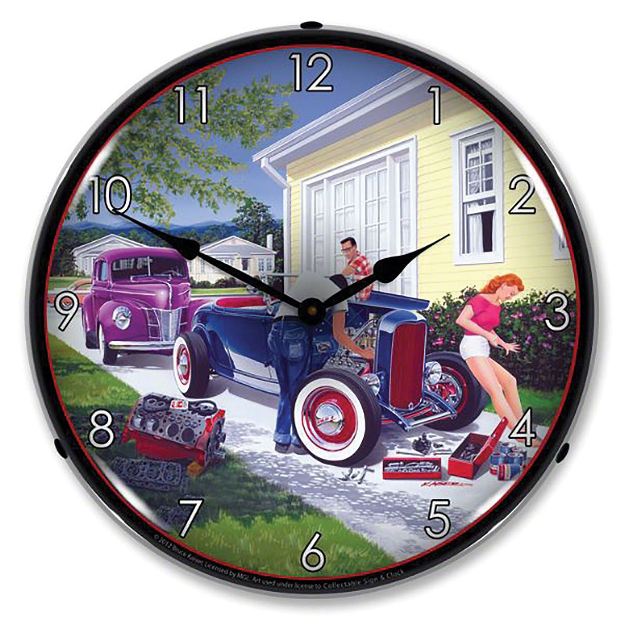 Universal AM LED Clock; Shade Tree Mechanic - Free Shipping