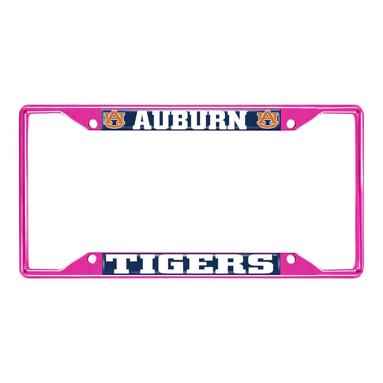 Universal AM License Plate Frame with Auburn; Pink (Universal; Some ...