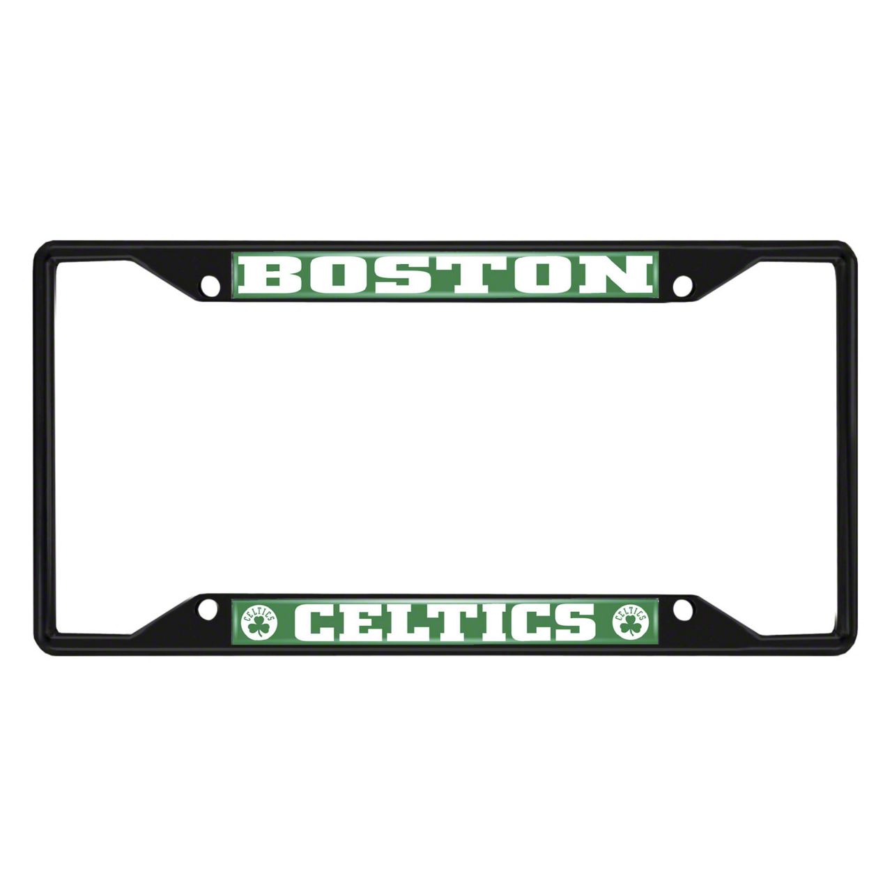 Universal AM License Plate Frame with Boston Celtics Logo; Black and ...