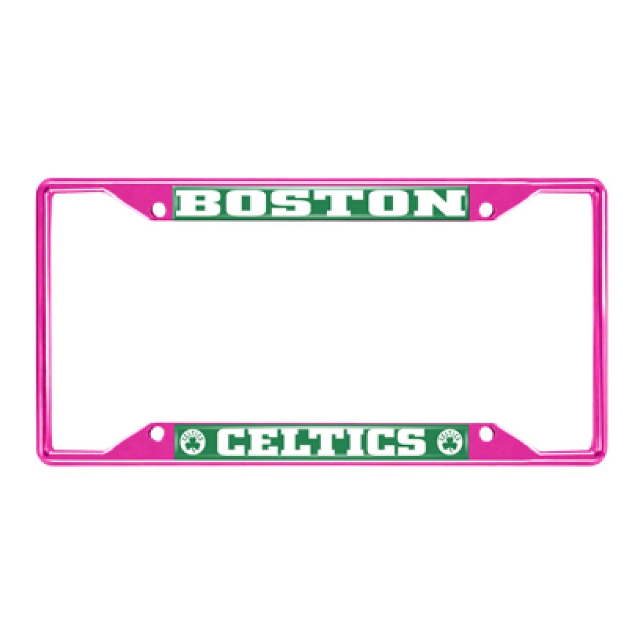 Universal AM License Plate Frame with Boston Celtics; Pink (Universal ...