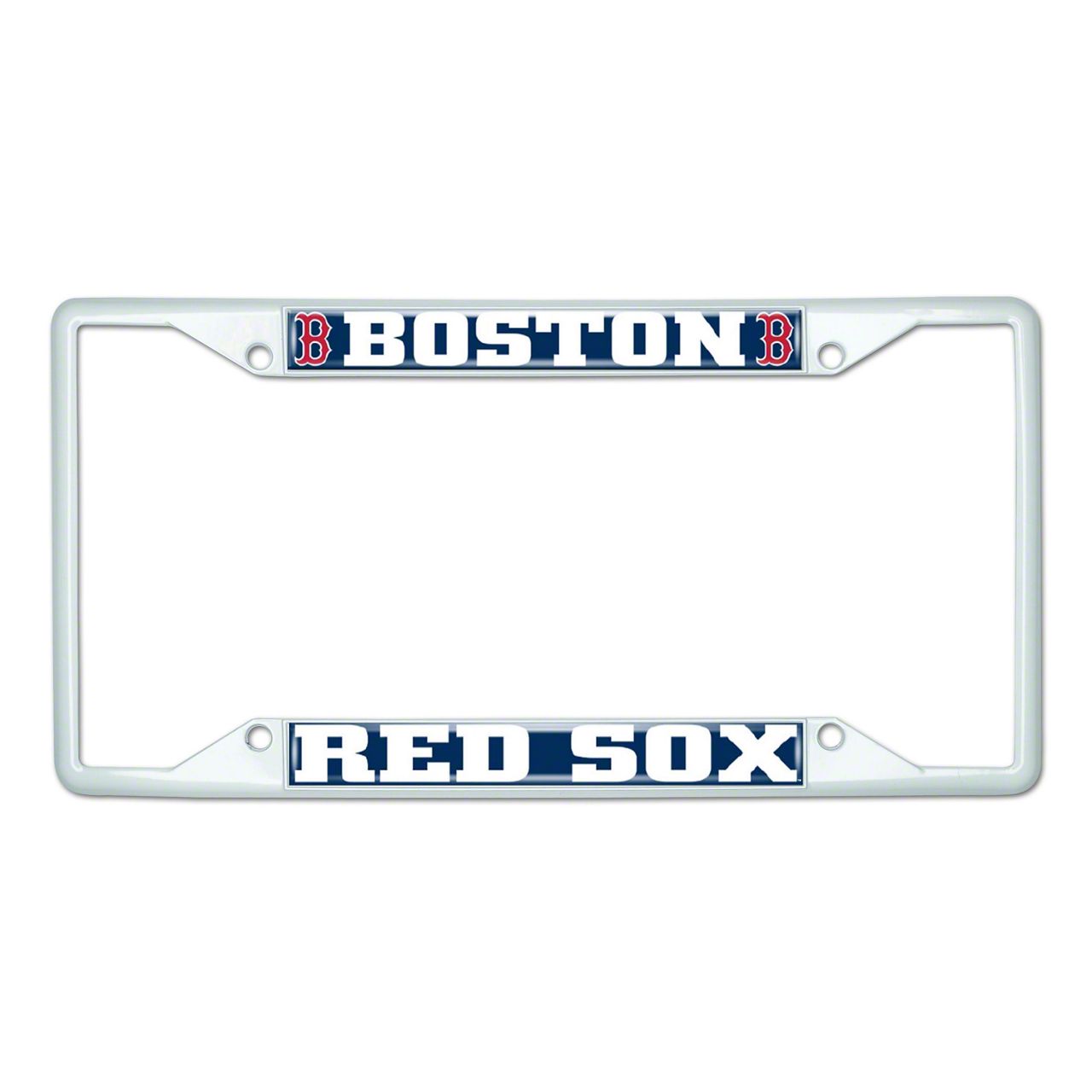 Universal AM License Plate Frame with Boston Red Sox; White (Universal ...