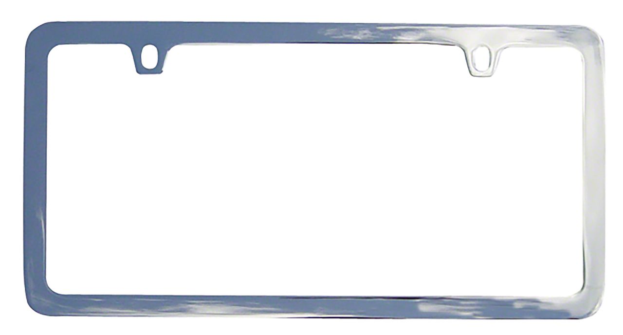 Universal AM License Plate Frame; Chrome (Universal; Some Adaptation ...