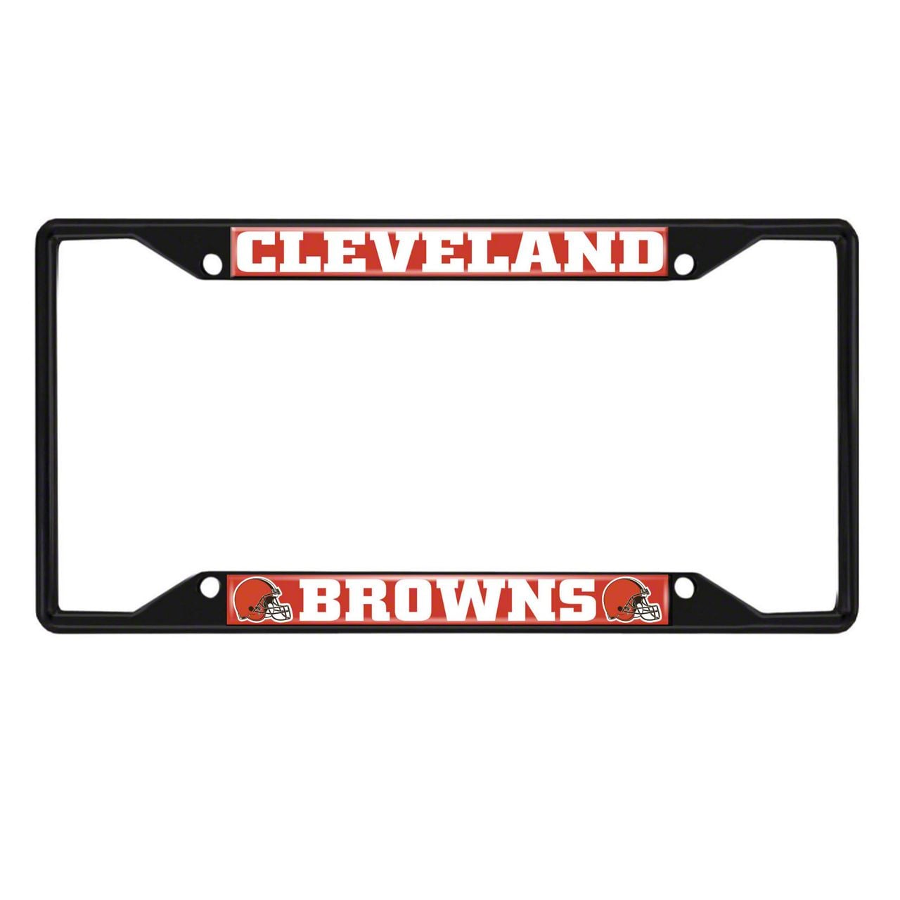 Universal AM License Plate Frame with Cleveland Browns Logo; Black and ...