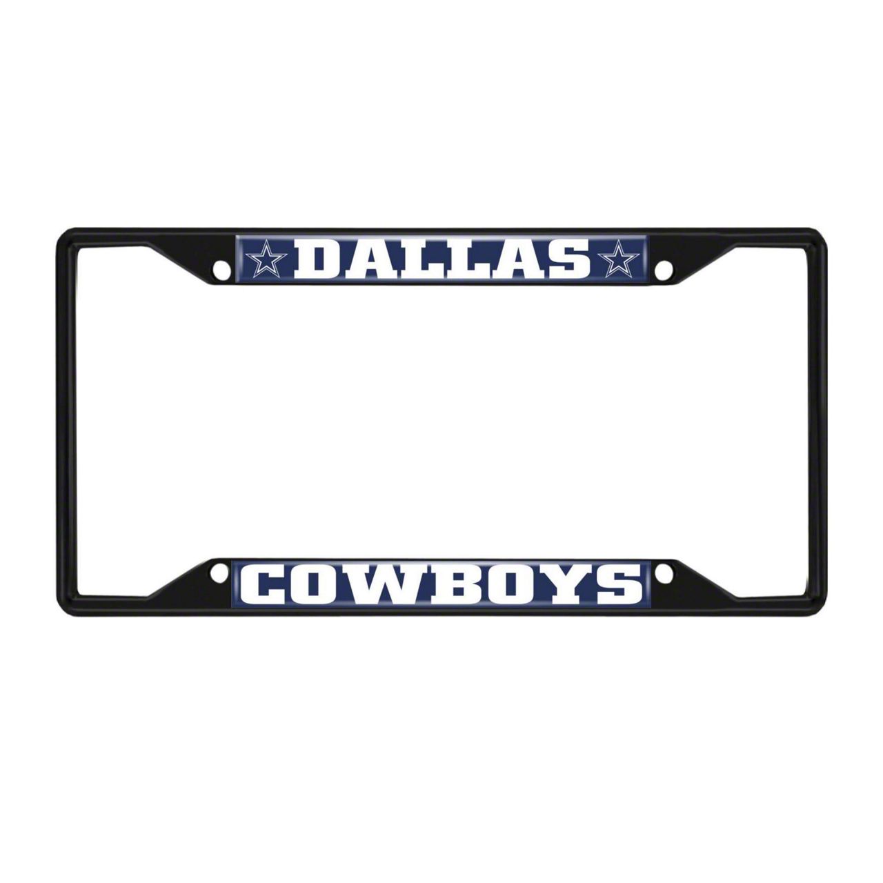 Universal AM License Plate Frame with Dallas Cowboys Logo; Black and ...