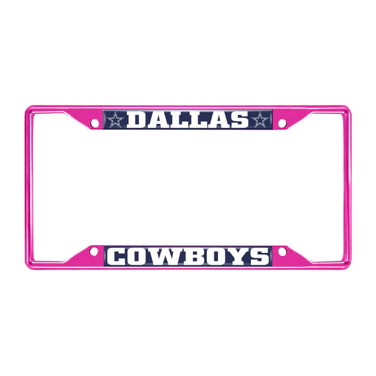 Universal AM License Plate Frame with Dallas Cowboys; Pink (Universal ...
