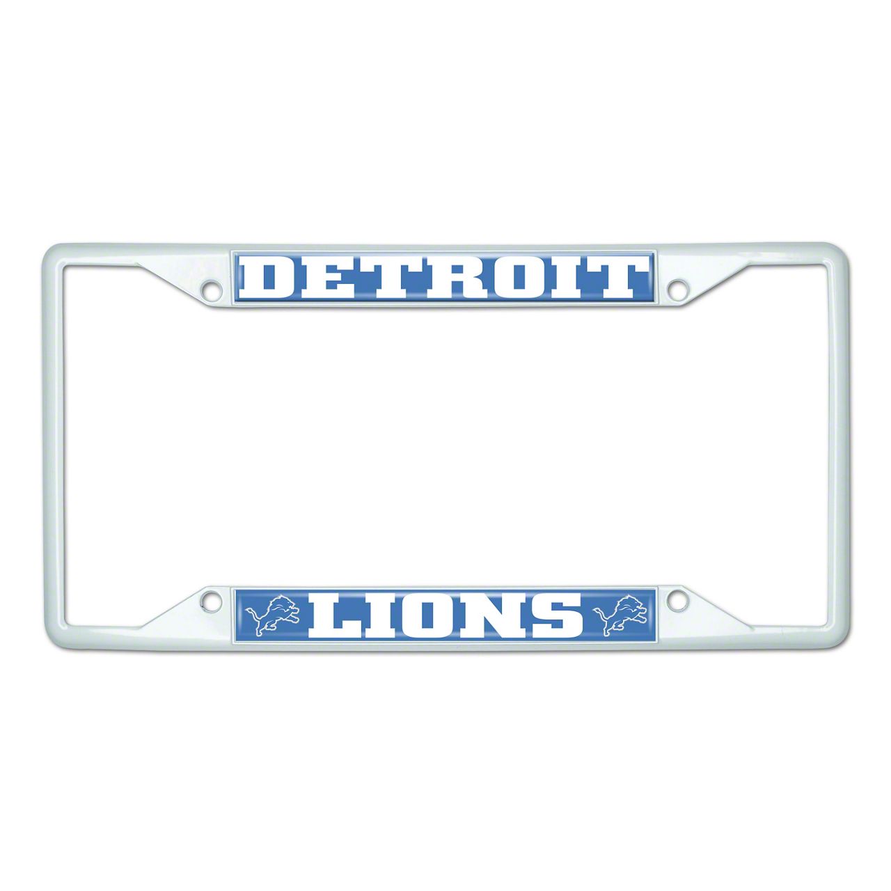 Universal AM License Plate Frame with Detroit Lions; White (Universal ...