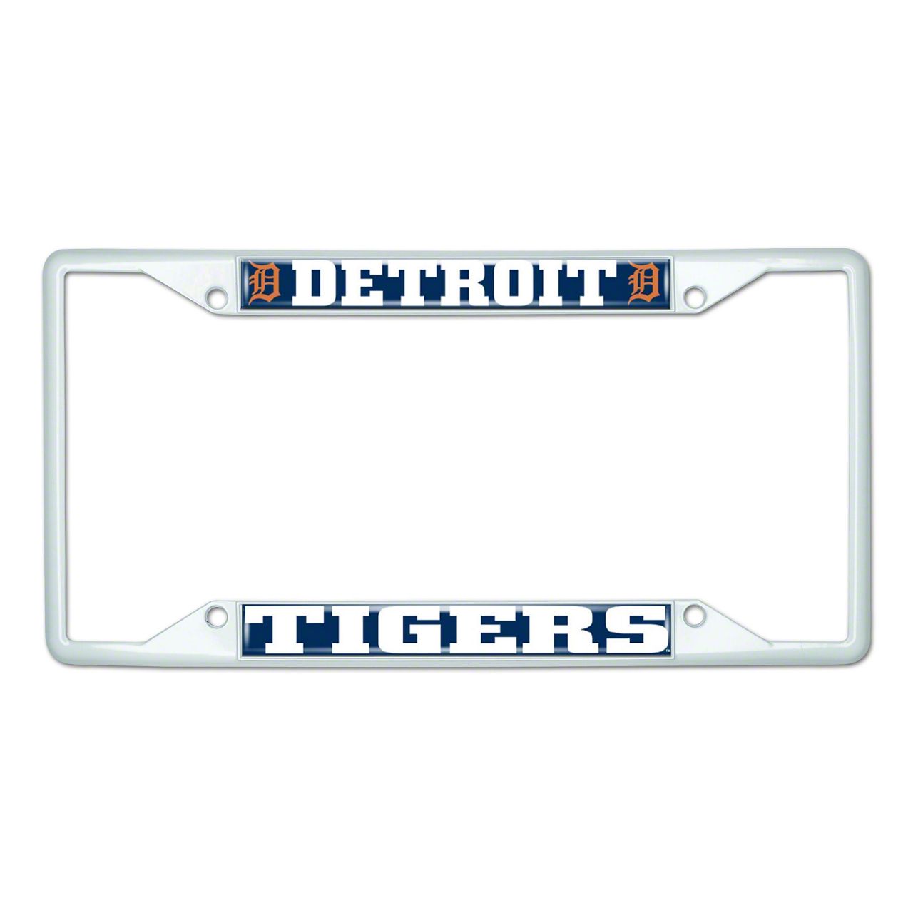 Universal AM License Plate Frame with Detroit Tigers; White (Universal ...