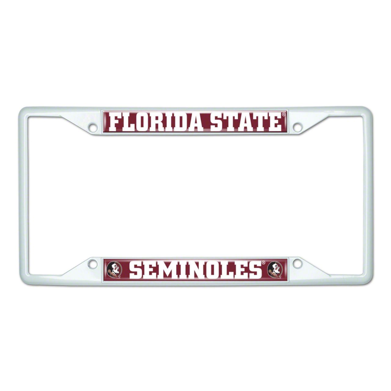 Universal AM License Plate Frame with Florida State; White (Universal ...