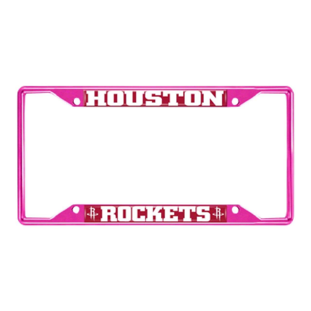 Universal AM License Plate Frame with Houston Rockets; Pink (Universal ...