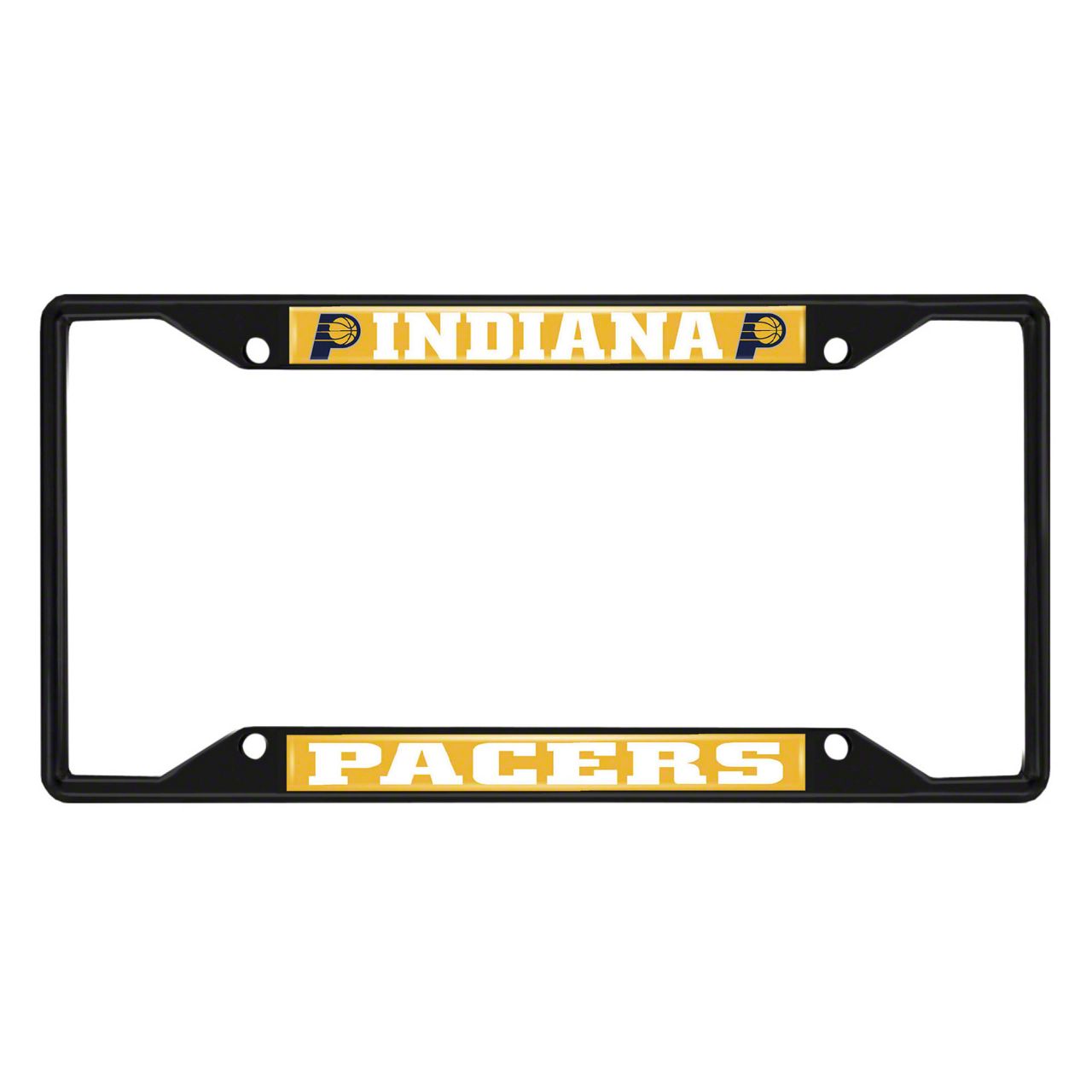 Universal AM License Plate Frame with Indiana Pacers Logo; Black and ...