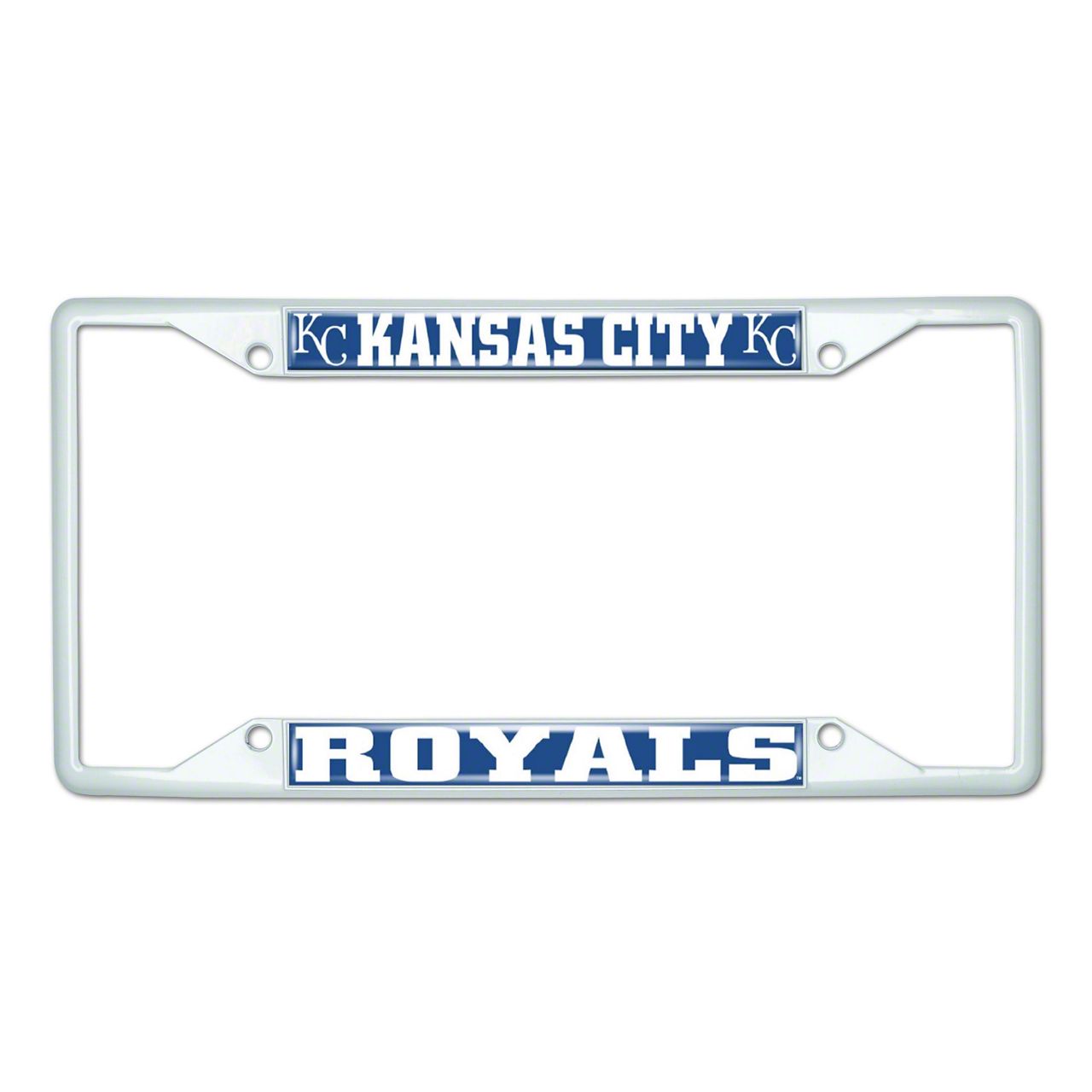 Universal AM License Plate Frame with Kansas City Royals; White ...