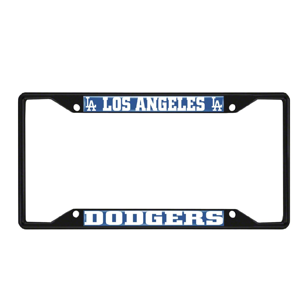 Universal AM License Plate Frame with Los Angeles Dodgers Logo; Black ...