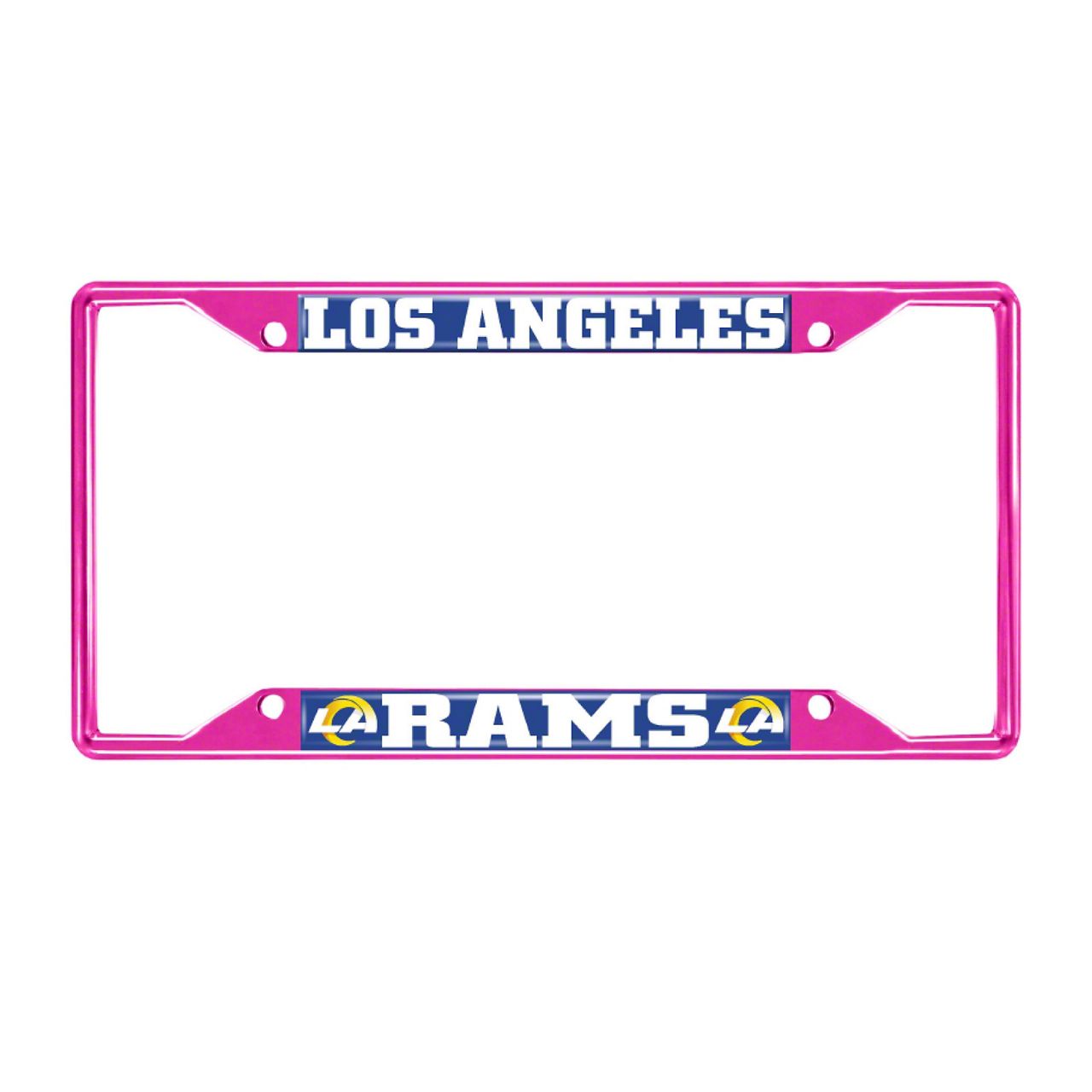 Universal AM License Plate Frame with Los Angeles Rams; Pink (Universal ...