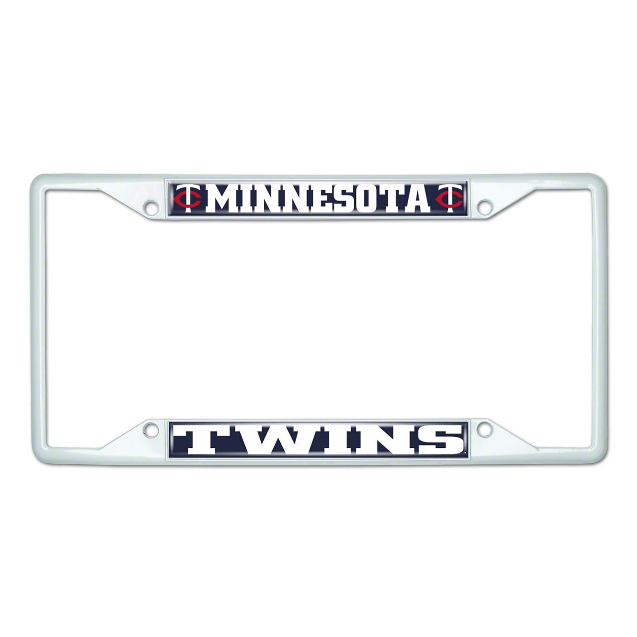 Universal AM License Plate Frame with Minnesota Twins; White (Universal ...