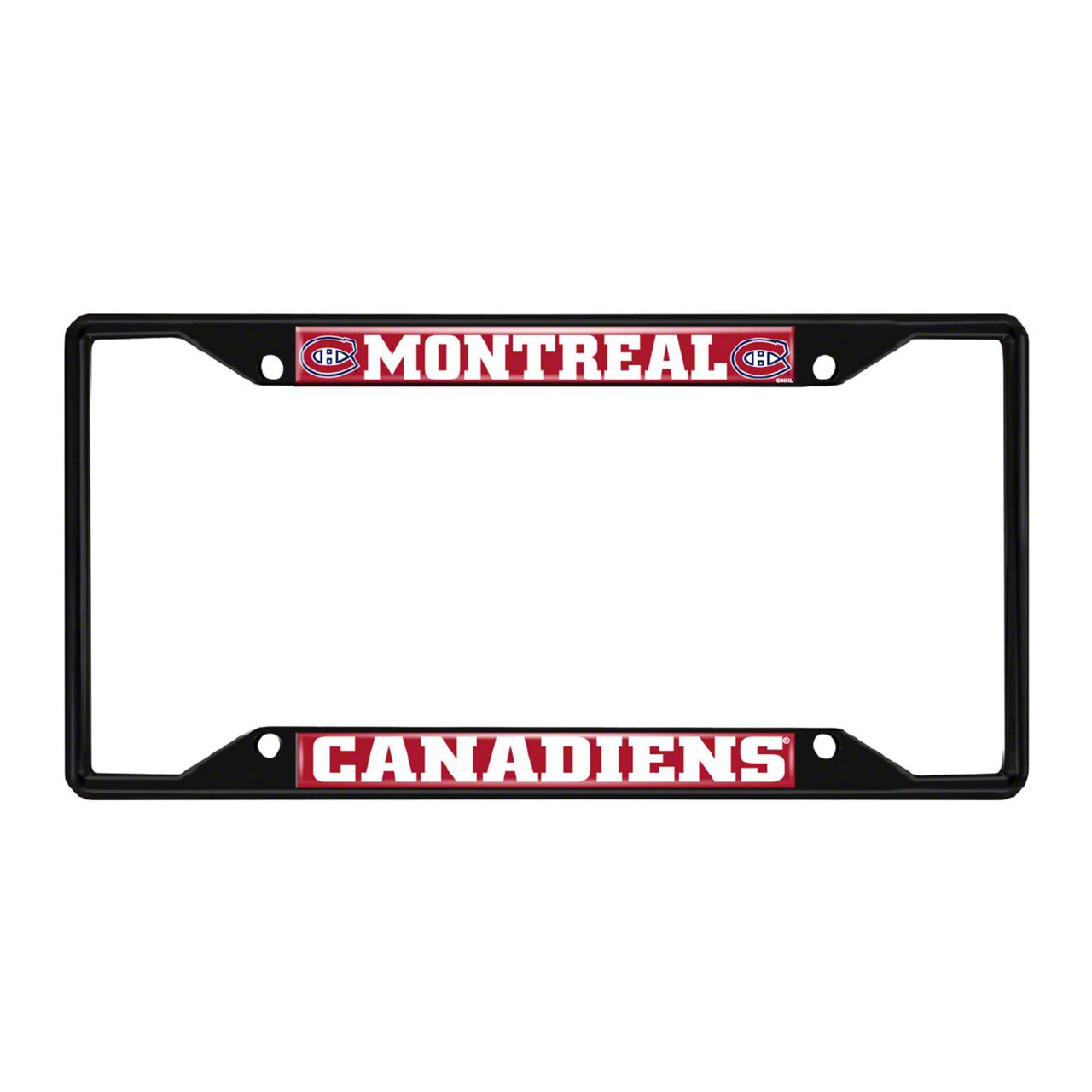 Universal AM License Plate Frame with Montreal Canadiens Logo; Black ...