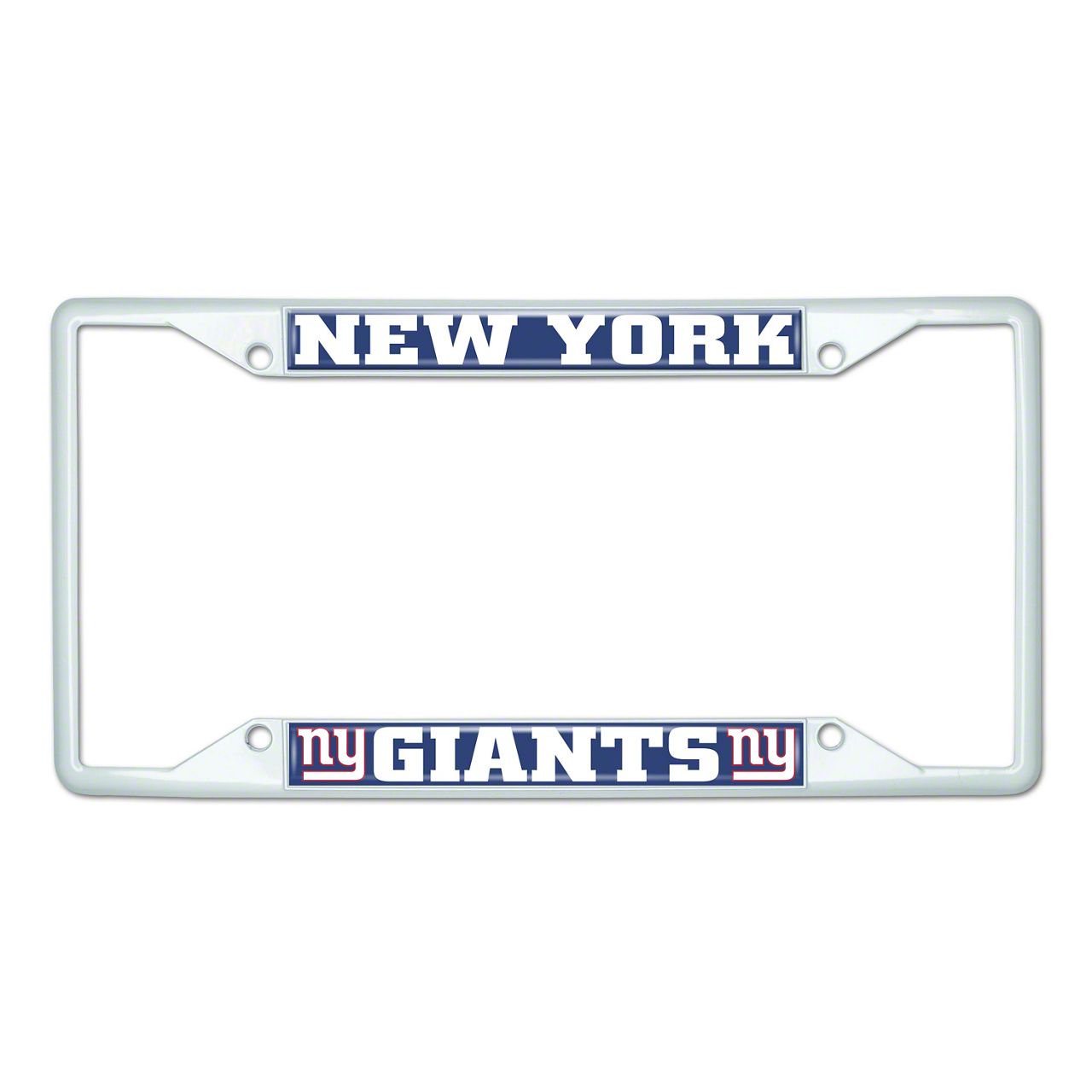 Universal AM License Plate Frame with New York Giants; White (Universal ...