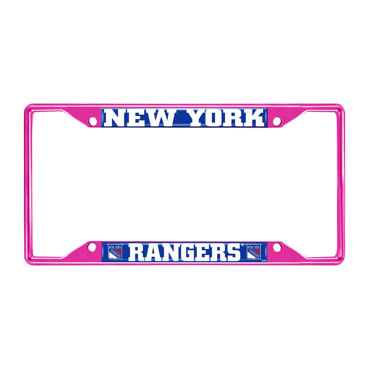 Universal AM License Plate Frame with New York Rangers; Pink (Universal ...