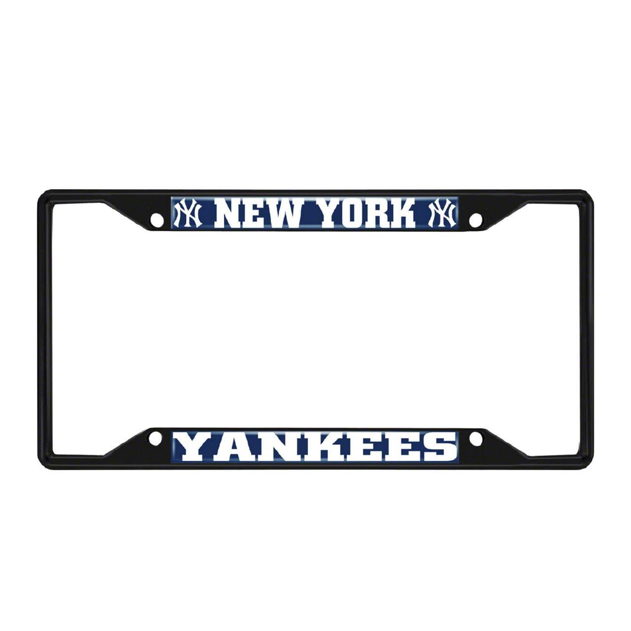 Universal AM License Plate Frame with New York Yankees Logo; Black and ...