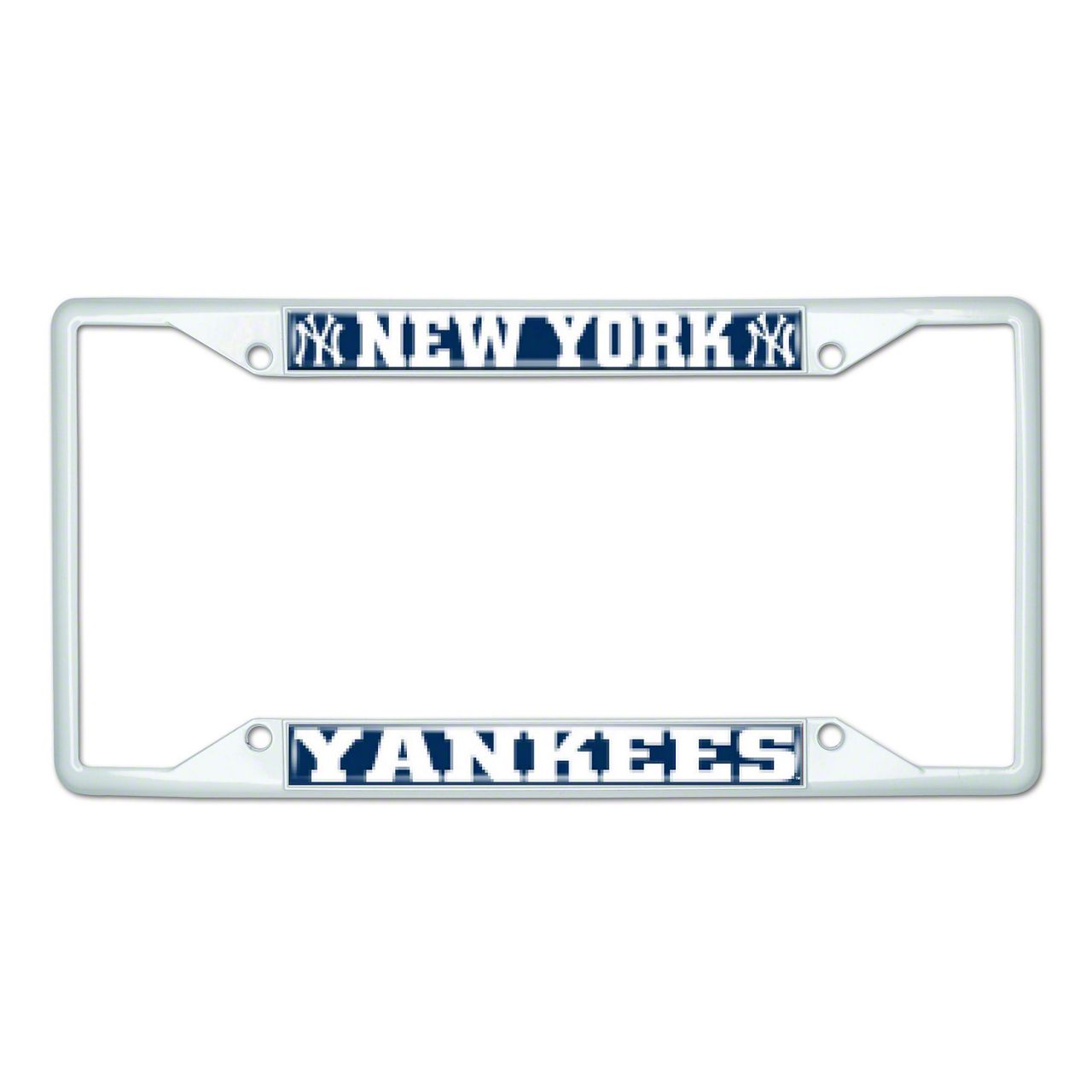 Universal AM License Plate Frame with New York Yankees; White ...