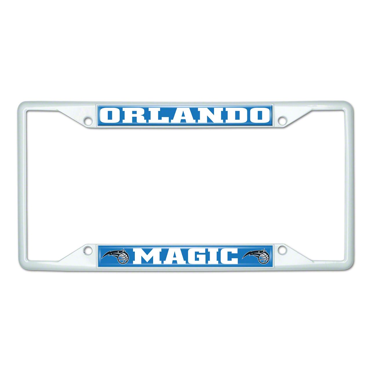 Universal AM License Plate Frame with Orlando Magic; White (Universal ...