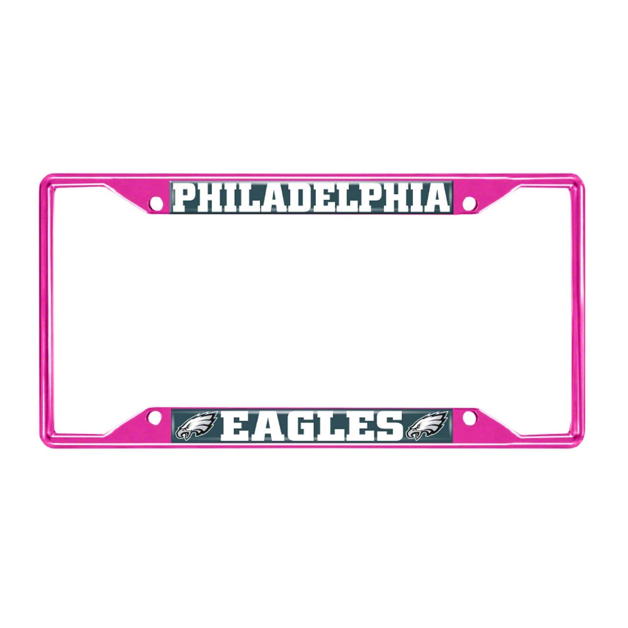 Universal AM License Plate Frame with Philadelphia Eagles; Pink ...
