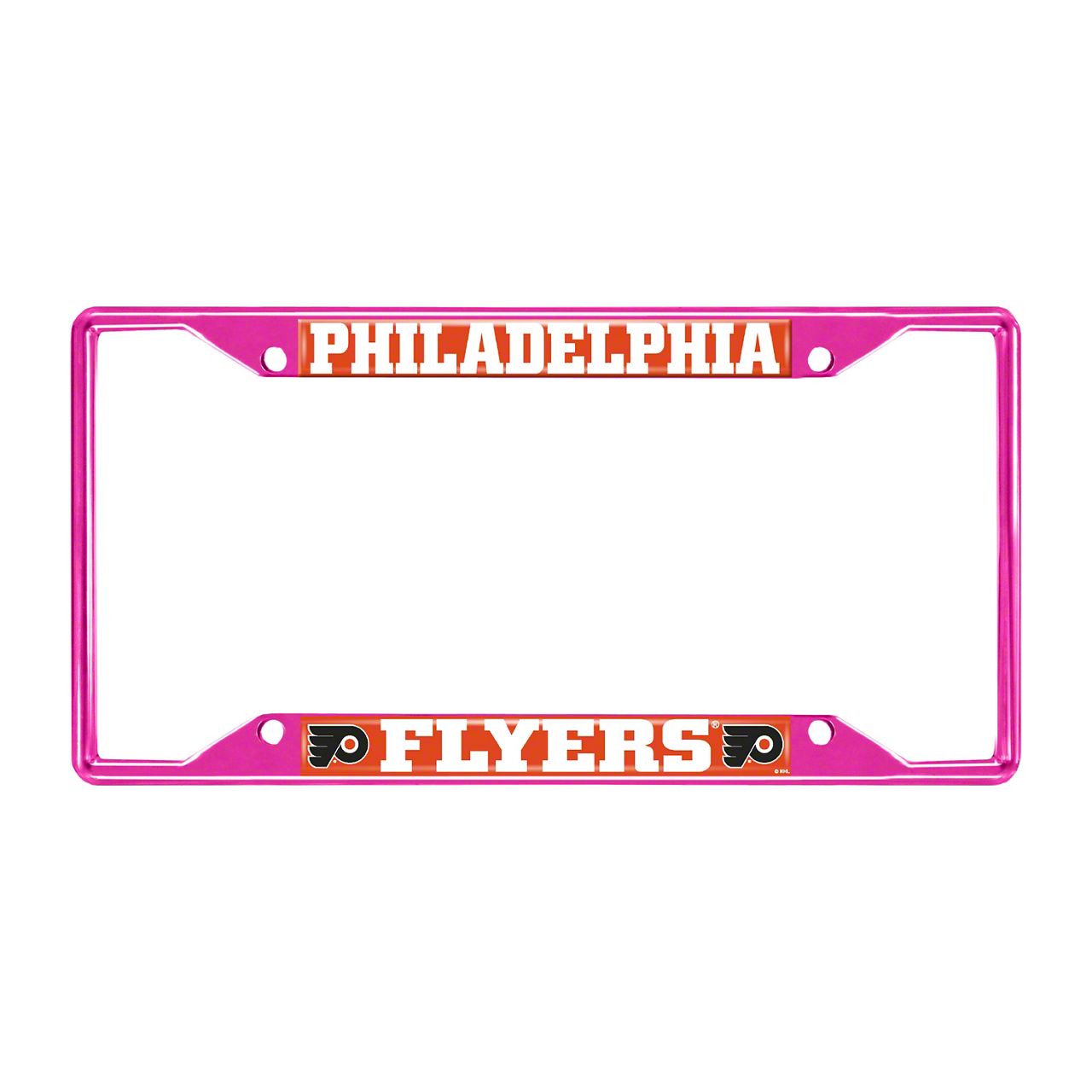 Universal AM License Plate Frame with Philadelphia Flyers; Pink ...