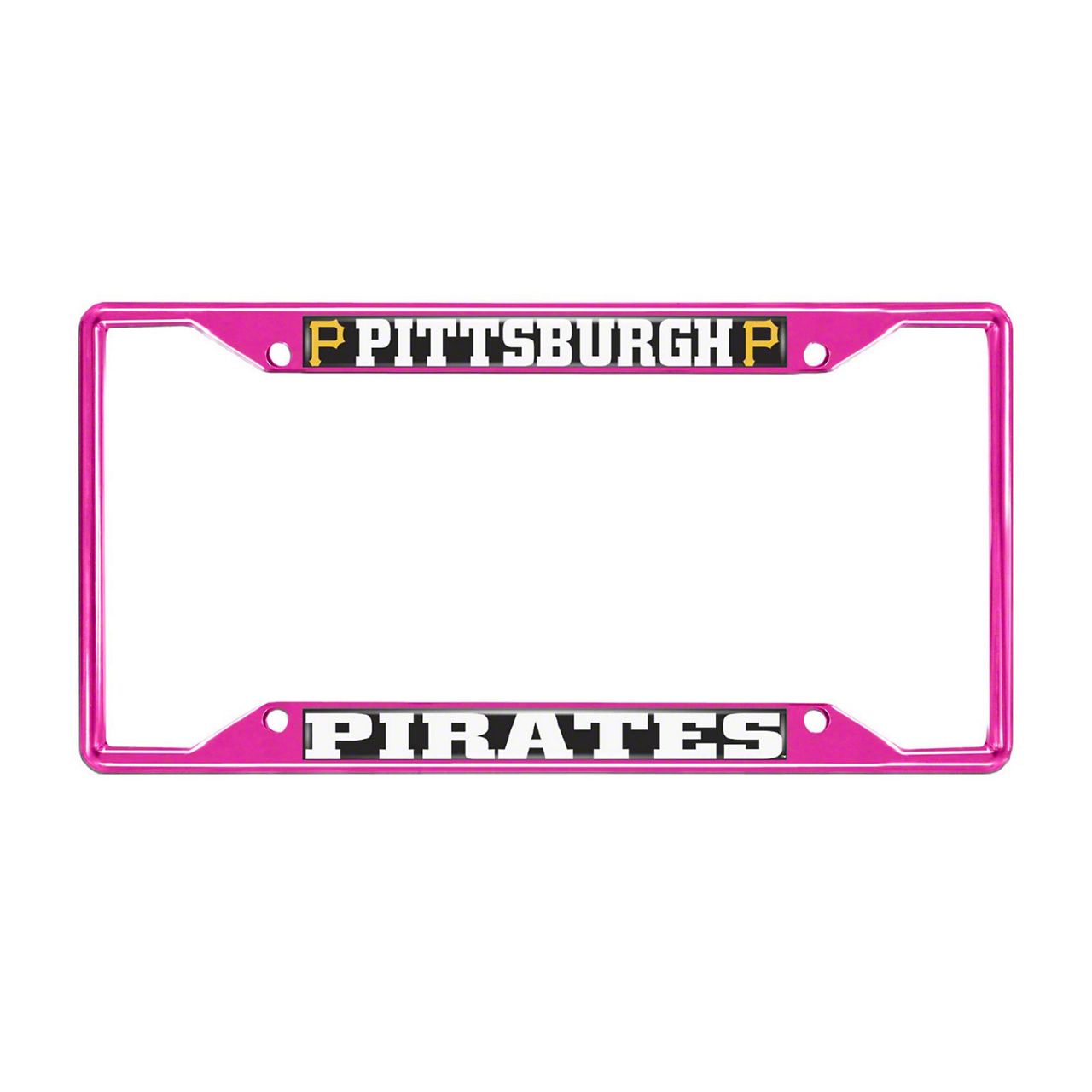 Universal AM License Plate Frame with Pittsburgh Pirates; Pink ...