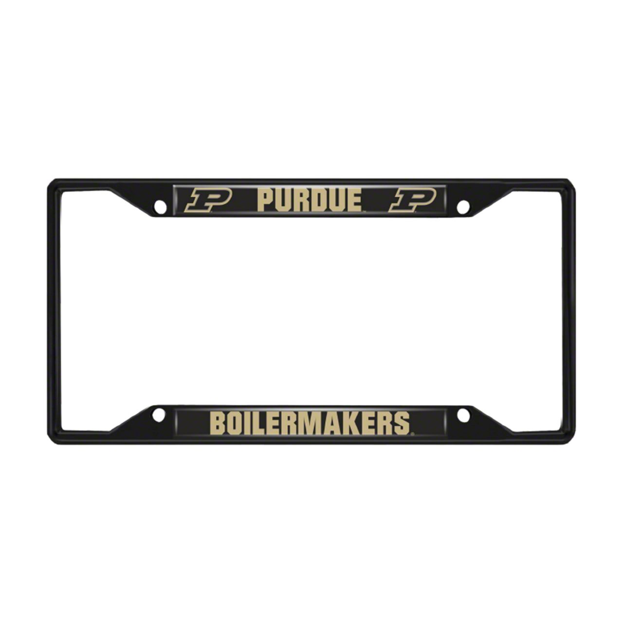 Universal AM License Plate Frame with Purdue University Logo; Black and ...