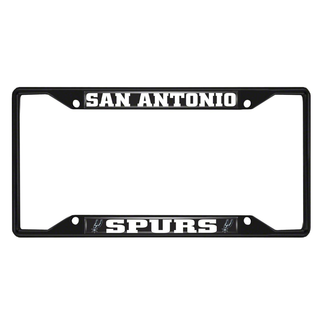 Universal AM License Plate Frame with San Antonio Spurs Logo; Black and ...