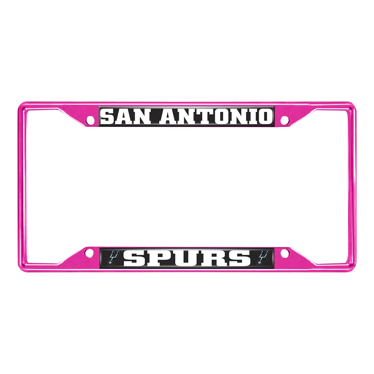Universal AM License Plate Frame with San Antonio Spurs; Pink ...