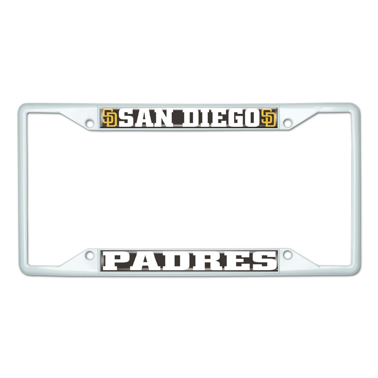 Universal AM License Plate Frame with San Diego Padres; White ...