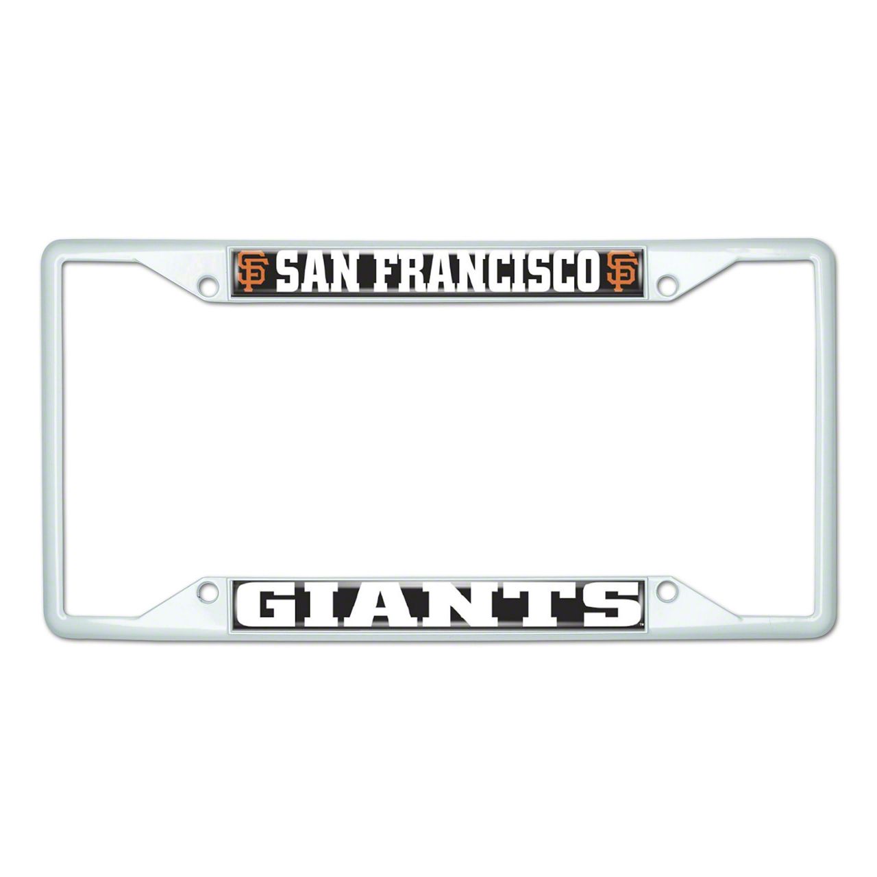 Universal AM License Plate Frame with San Francisco Giants; White ...