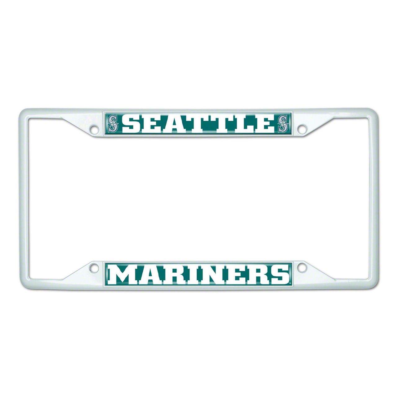 Universal AM License Plate Frame with Seattle Mariners; White ...