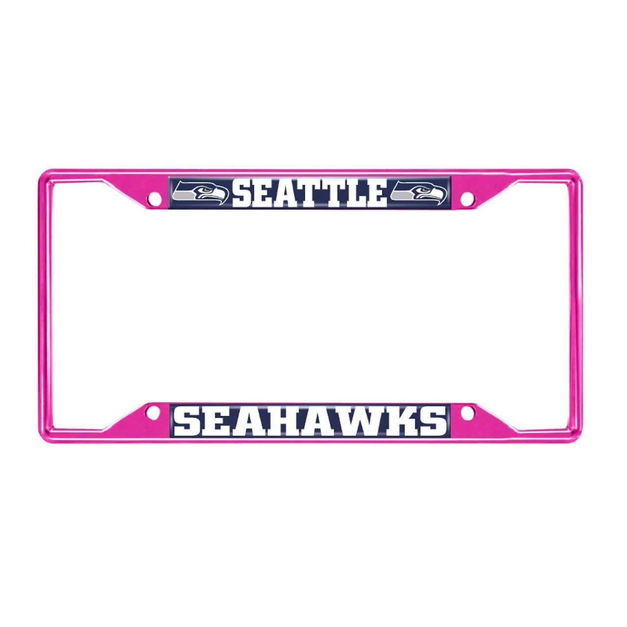 Universal AM License Plate Frame with Seattle Seahawks; Pink (Universal ...