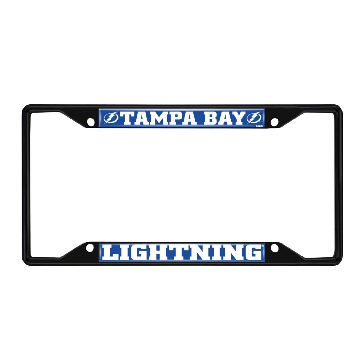 Universal AM License Plate Frame with Tampa Bay Lightning Logo; Black ...