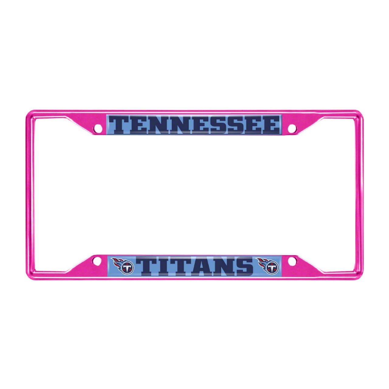 Universal AM License Plate Frame with Tennessee Titans; Pink (Universal ...
