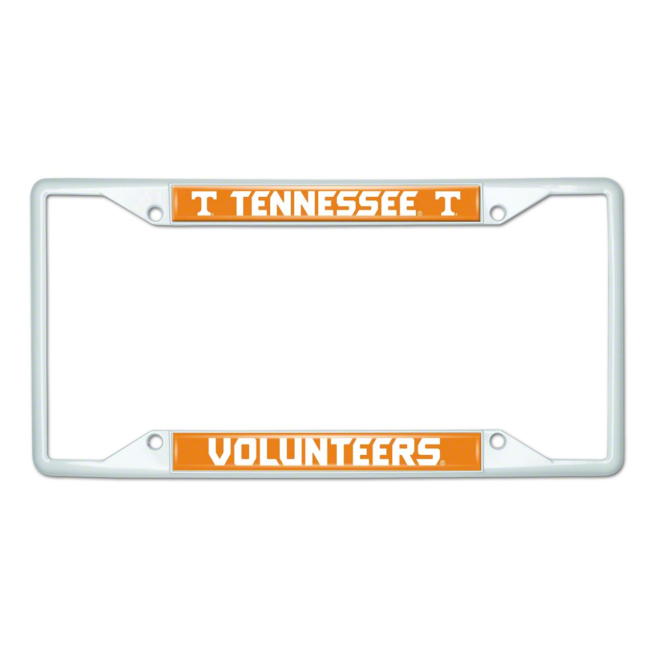 Universal AM License Plate Frame with Tennessee; White (Universal; Some ...
