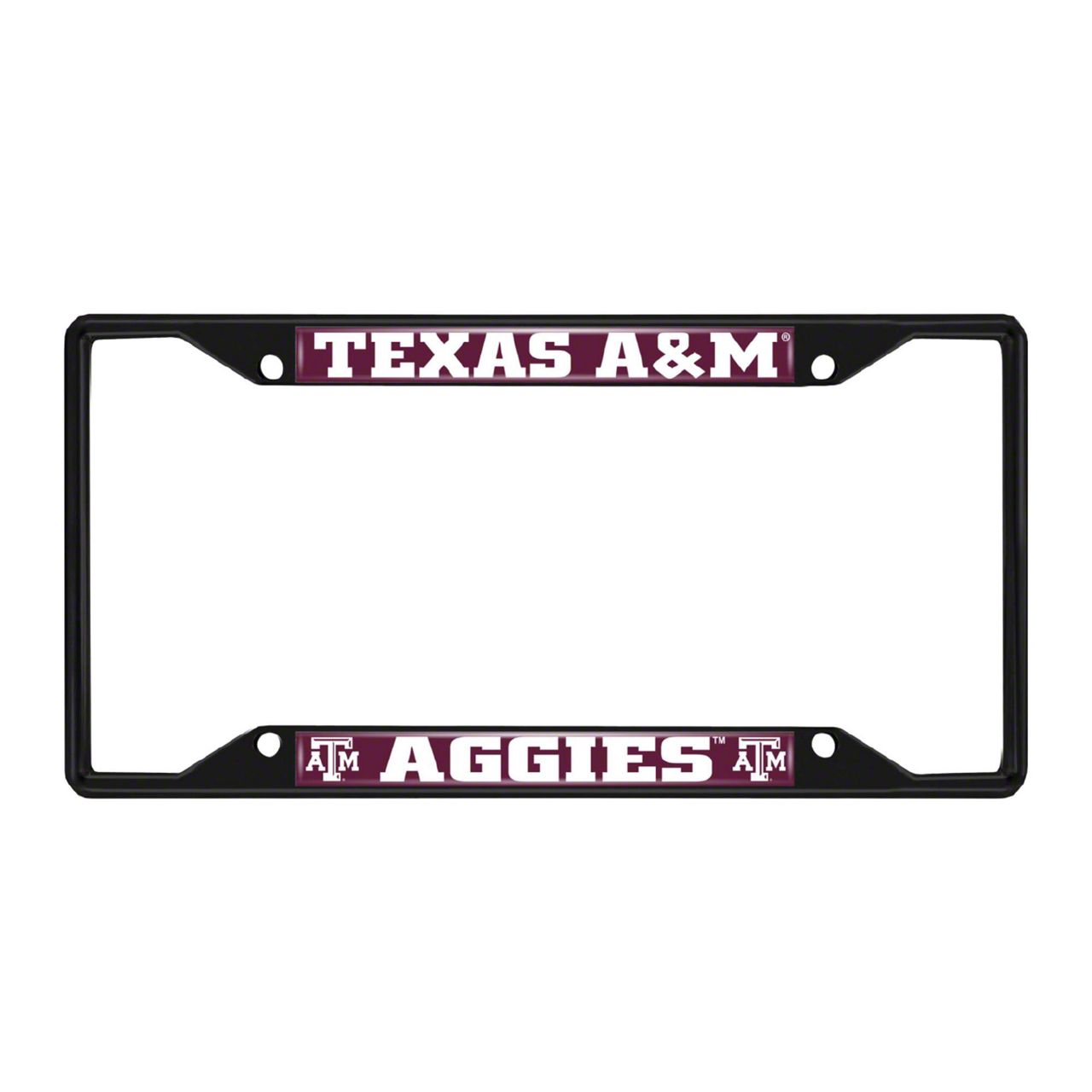 Universal AM License Plate Frame with Texas A&M University Logo; Black ...
