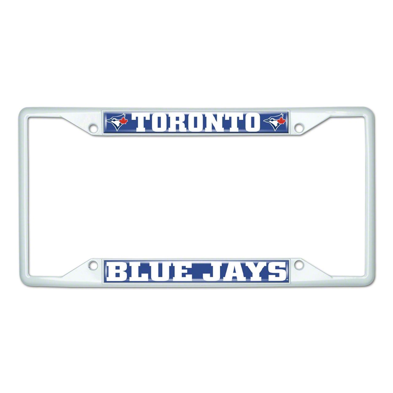 Universal AM License Plate Frame with Toronto Blue Jays; White ...