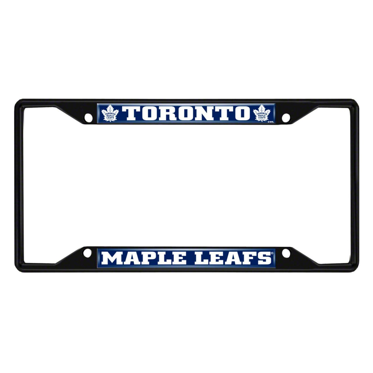 Universal AM License Plate Frame with Toronto Maple Leafs Logo; Black ...