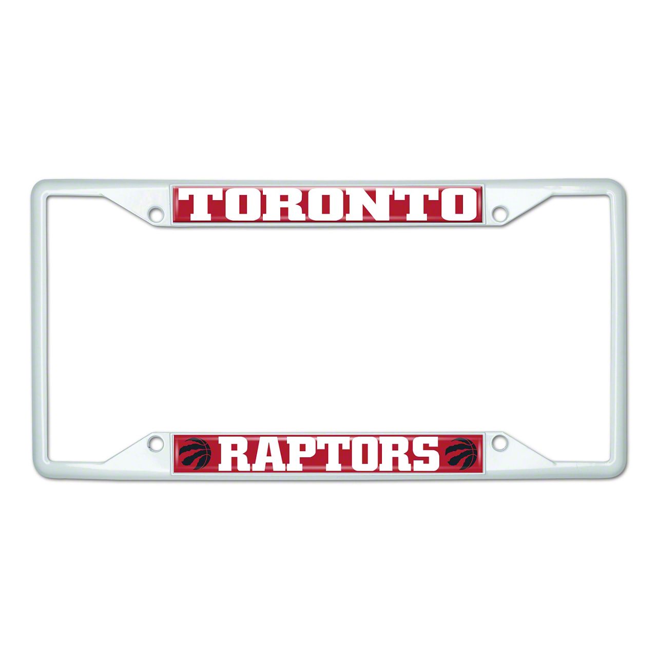 Universal AM License Plate Frame with Toronto Raptors; White (Universal ...