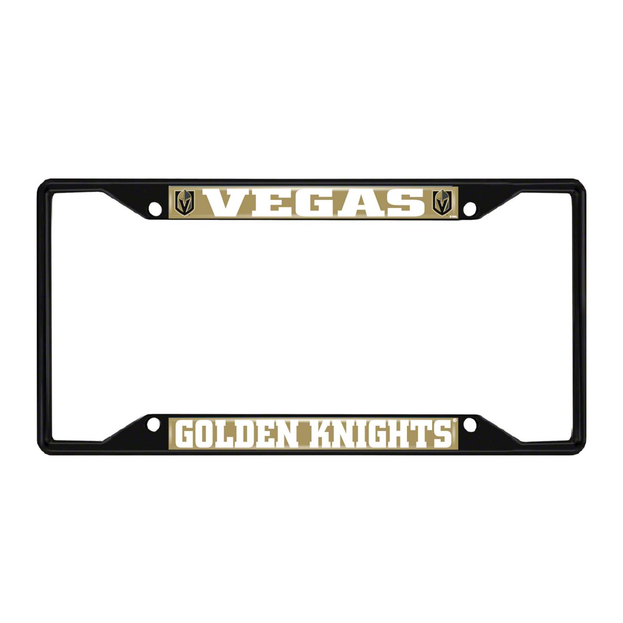 Universal AM License Plate Frame with Vegas Golden Knights Logo; Black ...